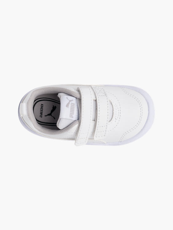 (Puma) Toddler Boys Puma Courtflex V2 White Touch Strap Trainers in ...