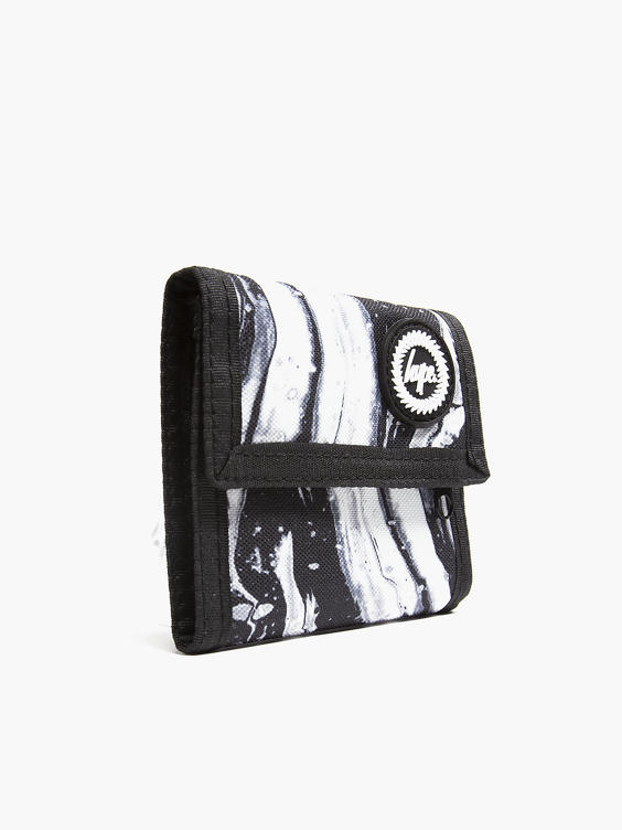 (Hype) Hype Black and White Out Of Space Marble Wallet in Black | DEICHMANN