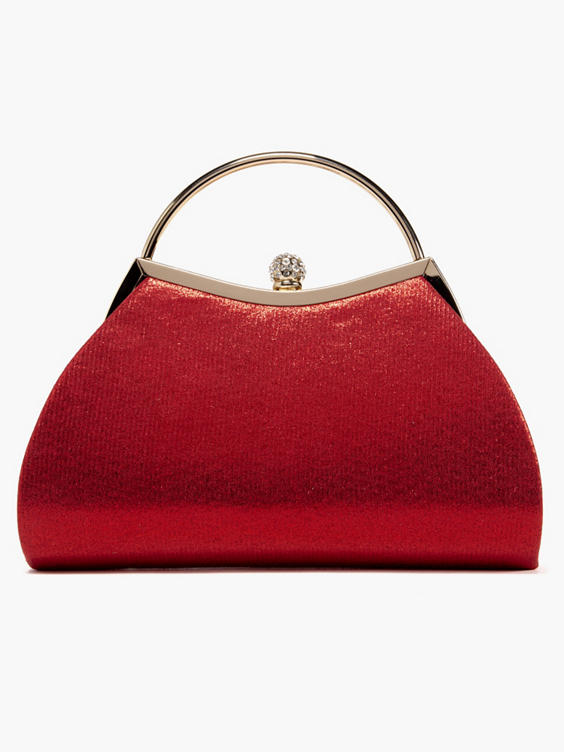 (Catwalk) Red Metallic Sheen Evening Bag in Red | DEICHMANN